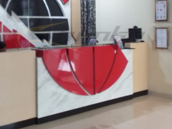 Custom Meja Receptionis - Univ Stekom - Meja Kantor
